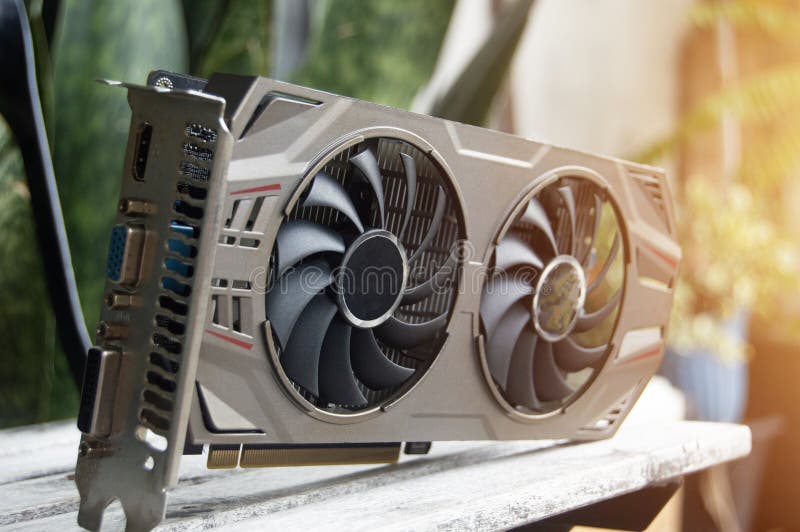 Side View of Graphics Card, Computer Parts Stock Image - Image of ...