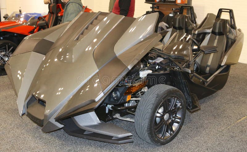 Side View of Grey 2015 Polaris Slingshot Editorial Photography - Image ...