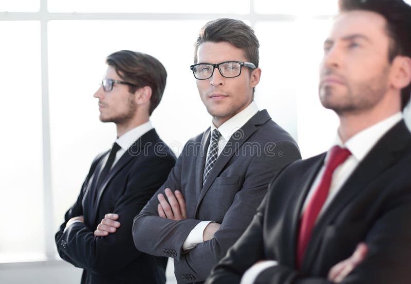 Side View.a Group of Successful Business People Stock Image - Image of ...