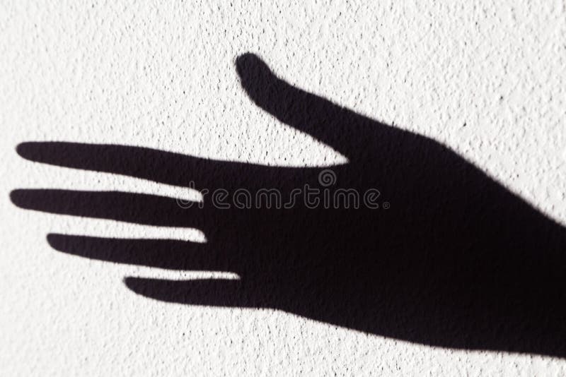 Side view of hand shadow stock image. Image of eerie - 199691141