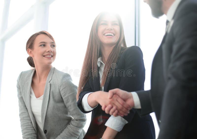 Side View.handshake Business People Stock Image - Image of bright ...