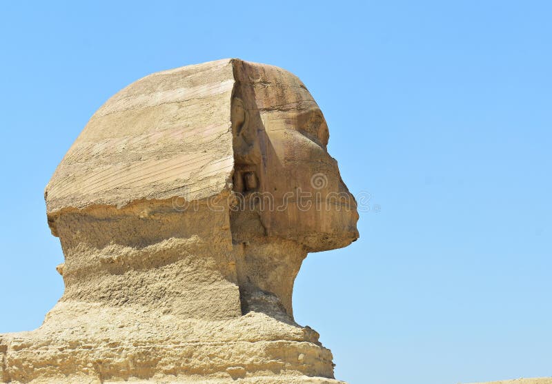 The Head of the Great Sphinx of Giza, Cairo, Egypt. Stock Image - Image ...