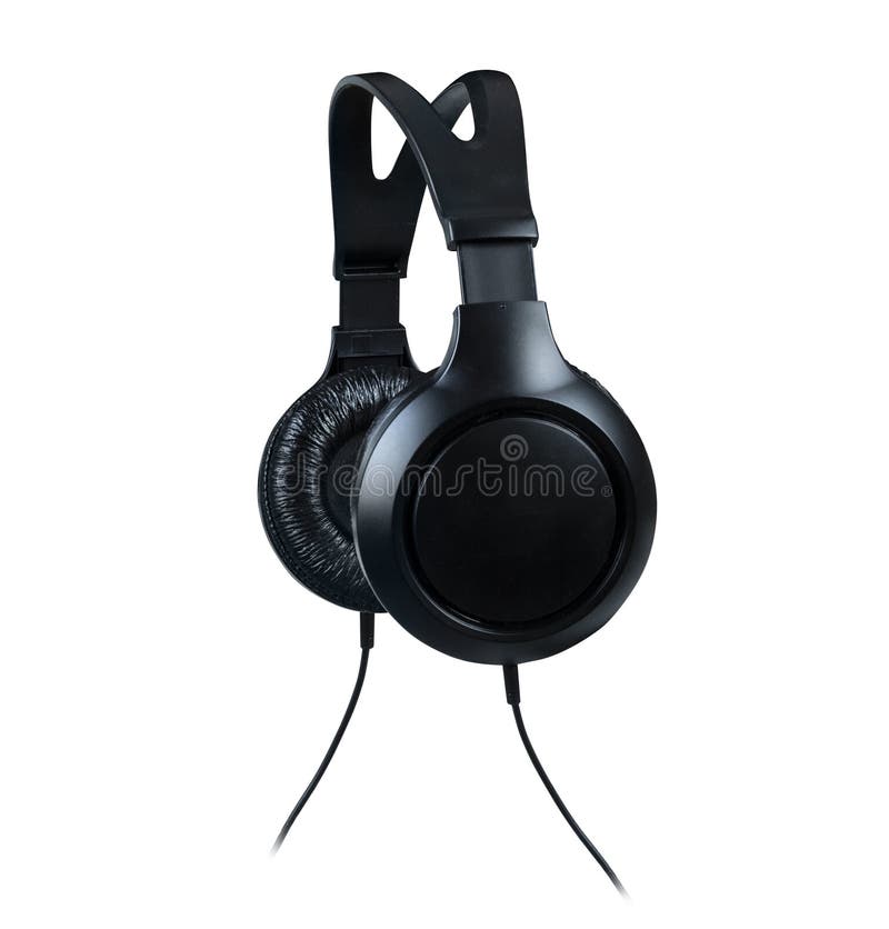 Side View of Headphones Isolated on White Stock Image - Image of ...