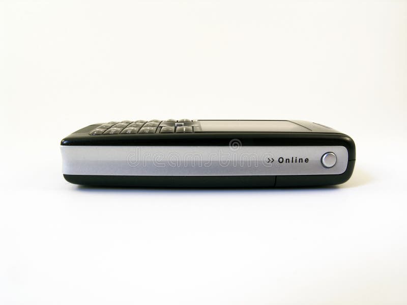 Side View of Cell Phone stock photo. Image of connections - 405414