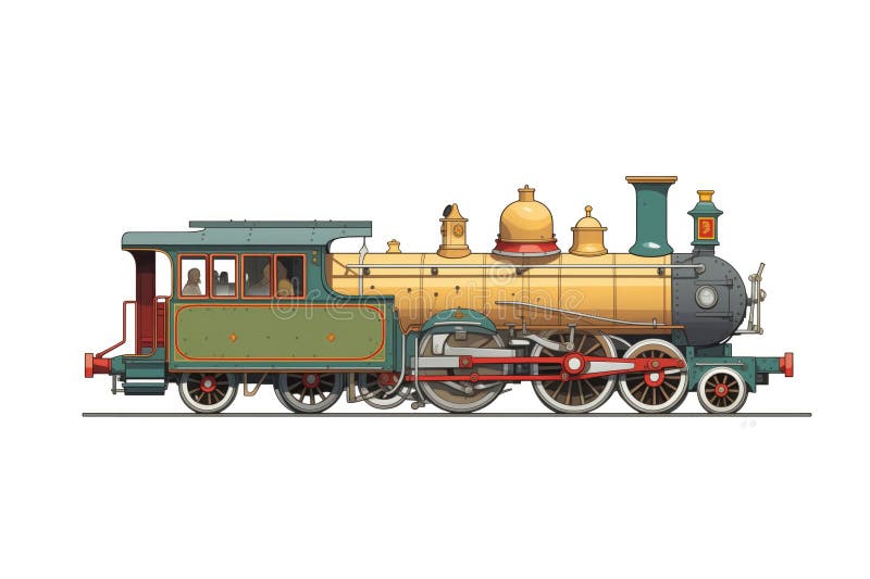 Side View of a Historic Steam Locomotive Stock Photo - Image of ...