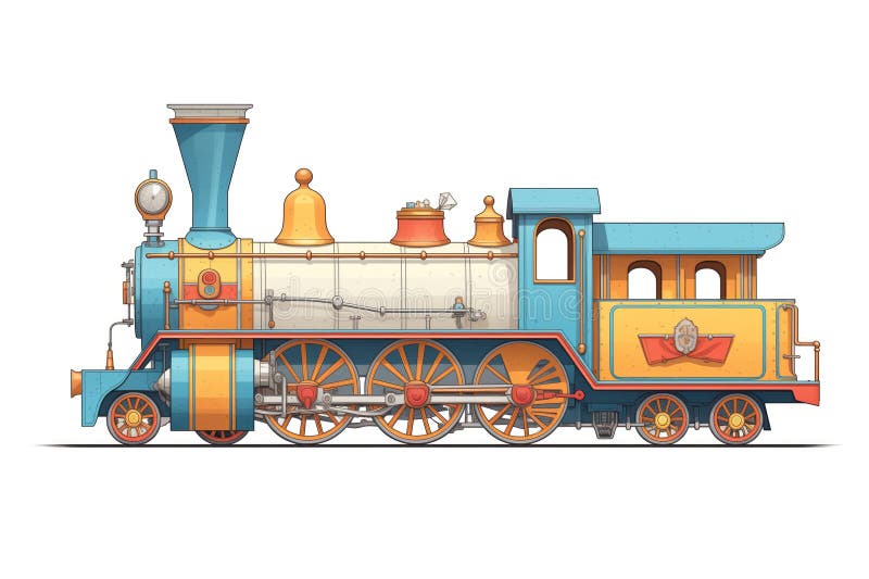 Side View of a Historic Steam Locomotive Stock Image - Image of side ...