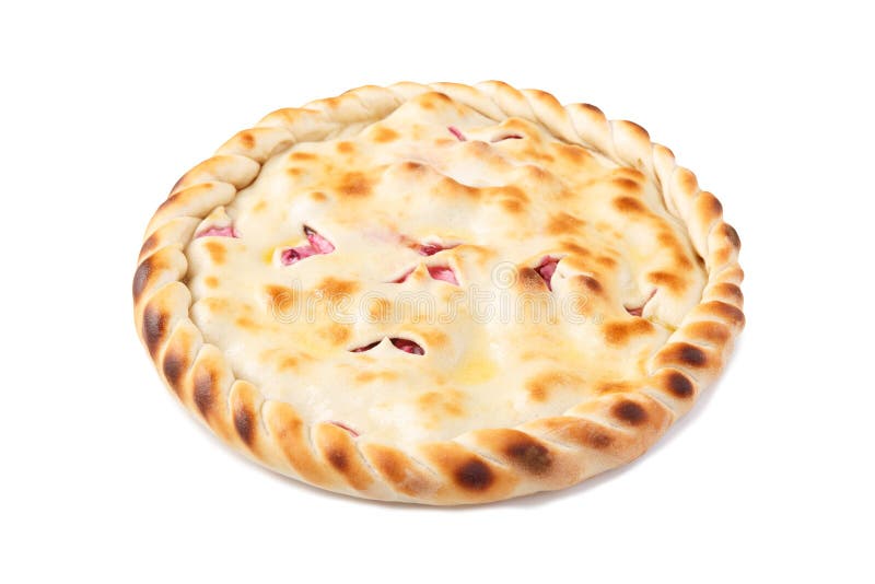 Side View of Homemade Ossetian Pie Stock Image - Image of flour, fruit ...