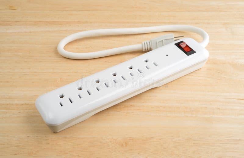 Side View of a Household Surge Protector Stock Image - Image of light ...