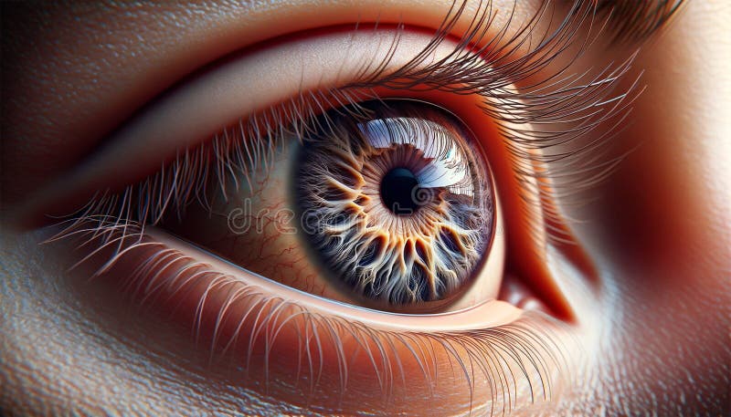 A Side View of the Human Eye, Emphasizing High Detail and Accuracy ...