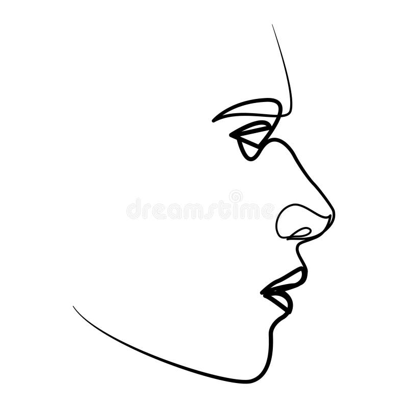 One Line Face Drawing Stock Illustrations – 30,726 One Line Face ...