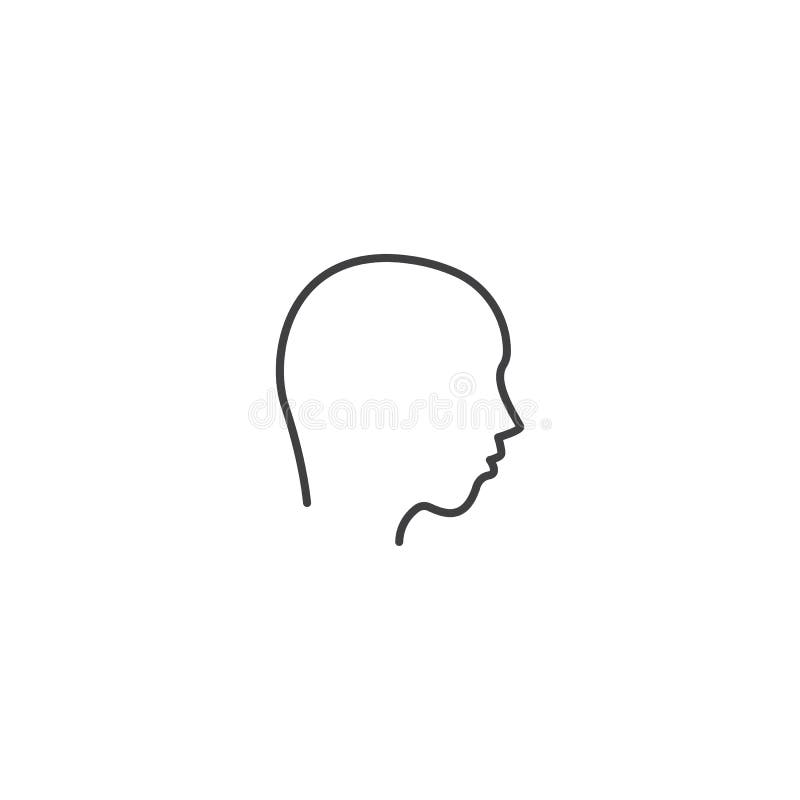 Side View of Human Head. Vector Icon Template Stock Vector ...