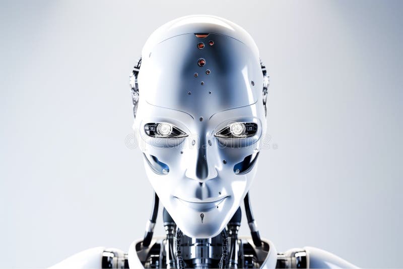 A Side View of a Humanoid Head Reveals Piercing Blue and Yellow Eyes ...