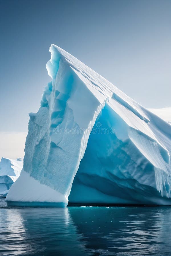 Side View of an Iceberg. Hidden Danger and Global Warming Concept Stock ...