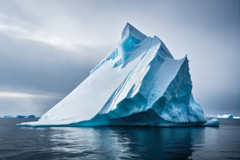 Side View of an Iceberg. Hidden Danger and Global Warming Concept Stock ...