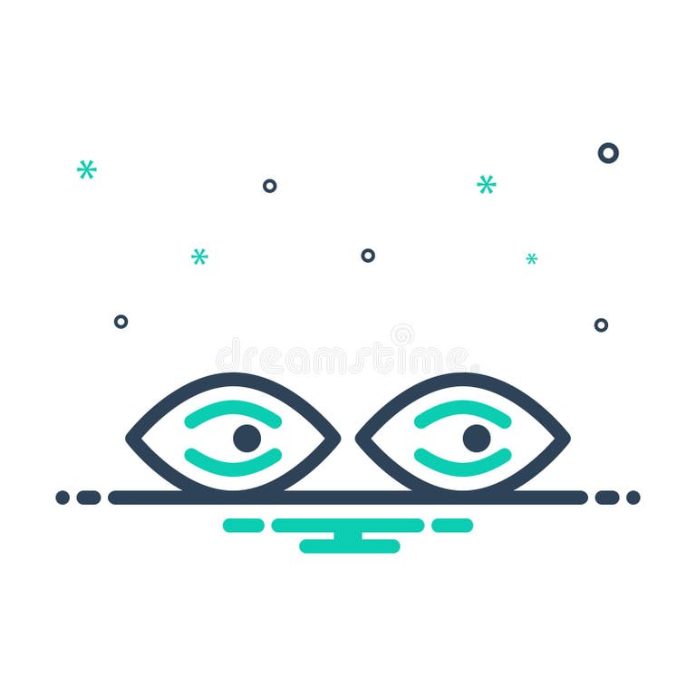Mix Icon for Side View, Side and Eyeball Stock Vector - Illustration of ...