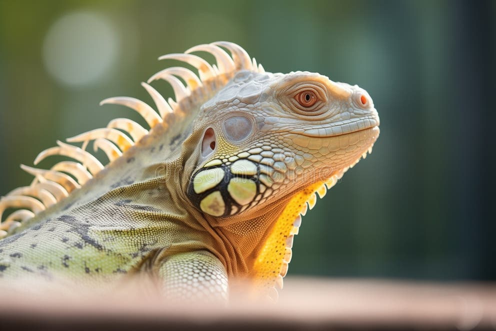Side View of Iguana in the Sun Stock Image - Image of lizard ...