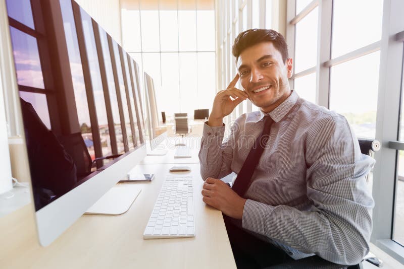 Side View Image of Caucasian Businessman Stock Photo - Image of casual ...