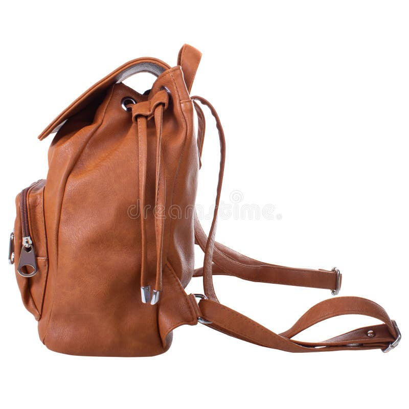 Side View of Isolated Backpack Stock Photo - Image of format, faux ...