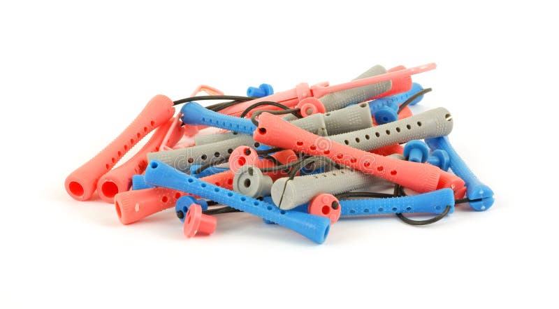 Side View Jumbled Perm Rollers Stock Photo - Image of sizes, side: 13464470
