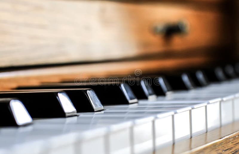 Side View of Keys on an Old Piano Stock Image - Image of vintage ...
