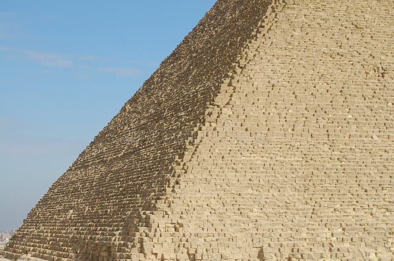 Side View of Khufu Pyramid - Egypt Stock Photo - Image of human, stone ...