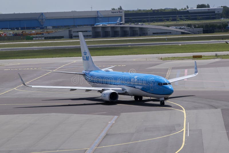 Side View KLM Plane at Schiphol Airport the Netherlands 26-5-2023 ...