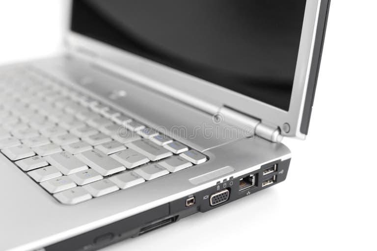 Side View of Laptop Interface with Blur Effect, Stock Photo - Image of ...