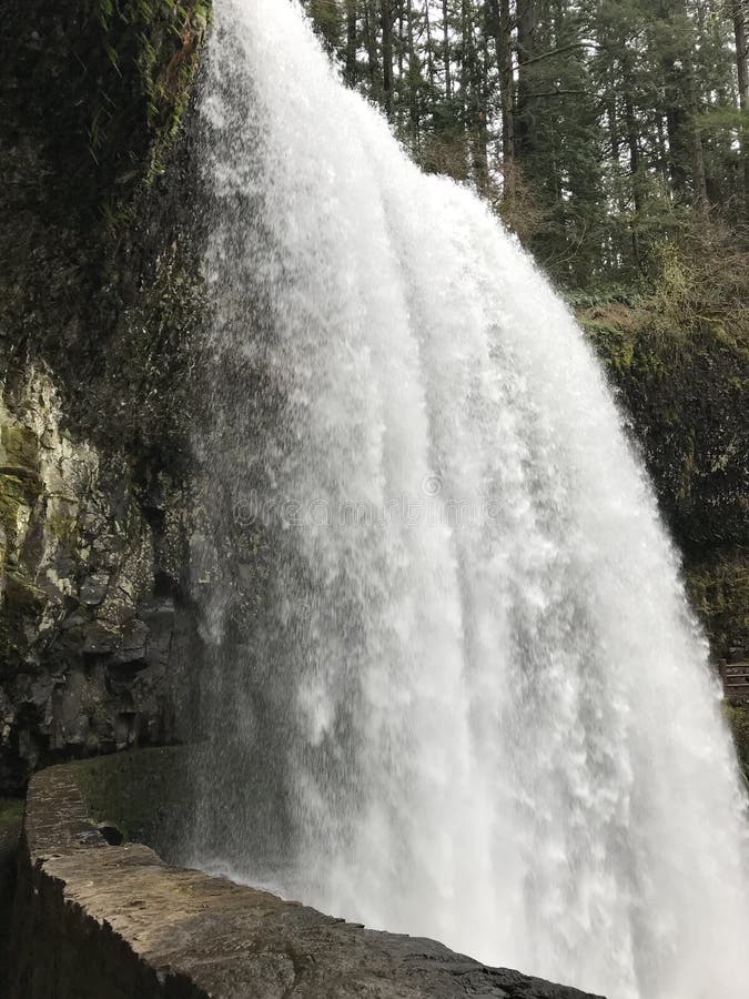 Large Waterfall after Heavy Rainfall Stock Image - Image of flow ...