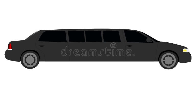 Side view of a limousine stock vector. Illustration of design - 93510206