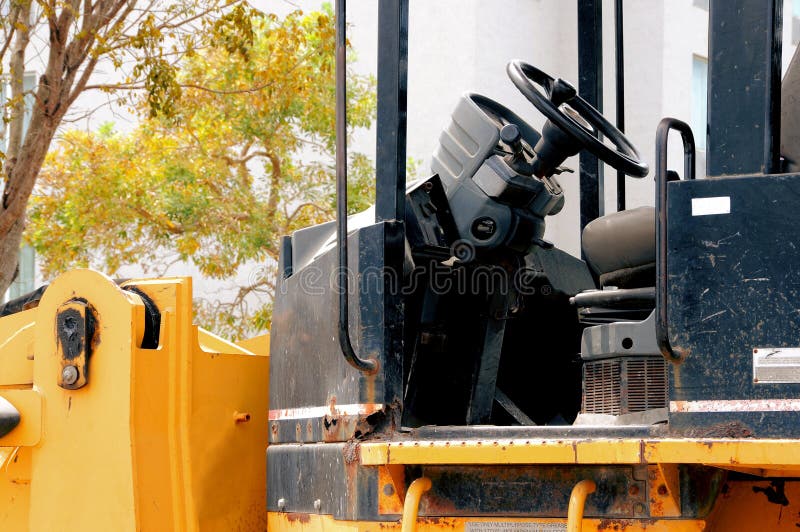 Side view of loader cab stock photo. Image of earth, activity - 69351996