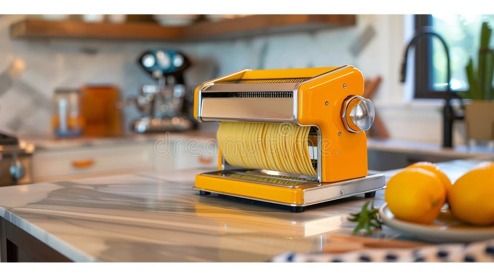 A Side View of the Machine Showcasing the Motorized Pasta Roller and ...