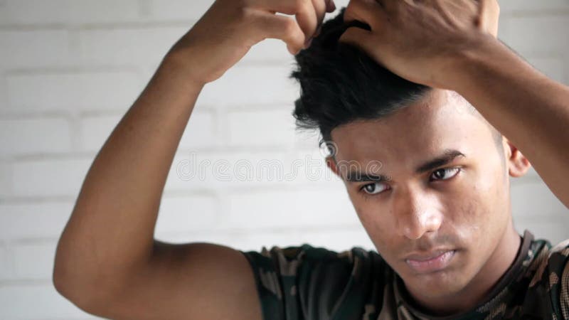 Side View of Child Girl Scratching Head Indoor Stock Video - Video of ...