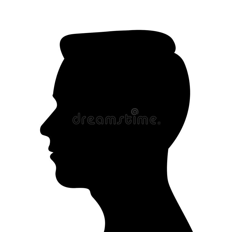 Side View of Man Face Vector Illustration Stock Vector - Illustration ...
