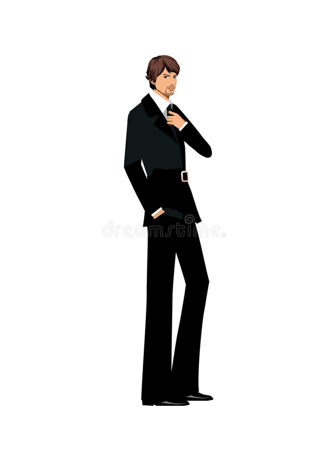 Side view of man stock vector. Illustration of representation - 35853113