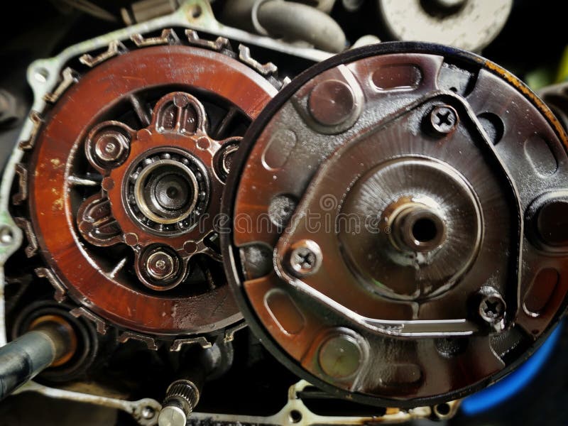 Side View of Mechanical Motorbike Engine Stock Photo - Image of power ...
