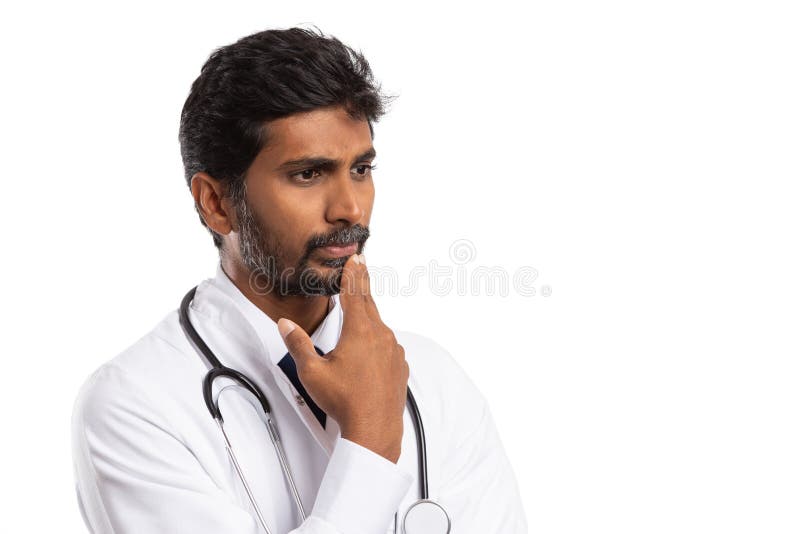 Side-view Medic Planning Gesture Stock Image - Image of decision, adult ...