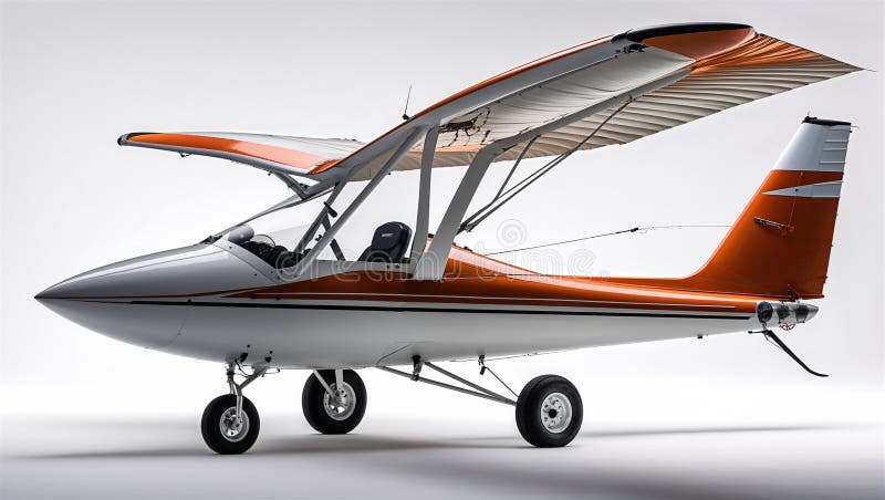 Side View of a Microlight Aircraft with Trike Base and Delta Wing ...