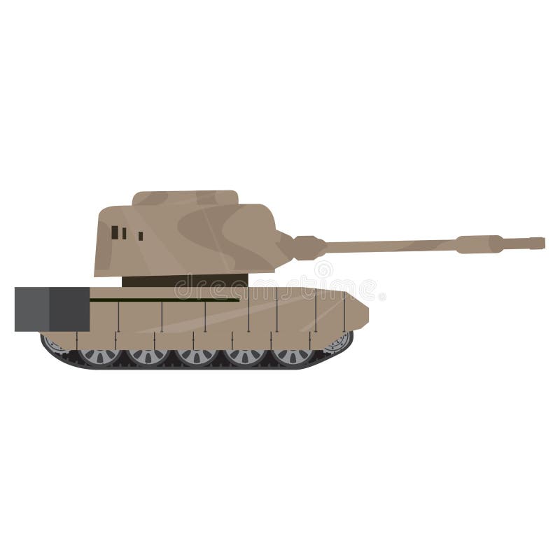Military Tank Drawing Side View