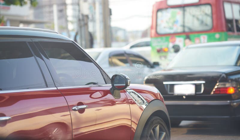 Side View of Mini Car on Road Stock Illustration - Illustration of ...