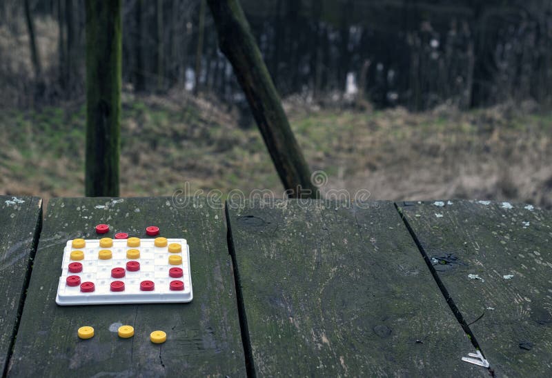 Side View of Mini Draughts Game Board Stock Photo - Image of board ...