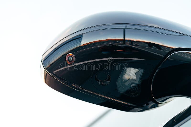 Side View of a Mirror of a Modern Luxury Car Stock Image - Image of ...