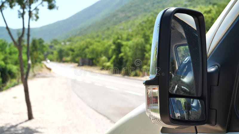 Side-view mirror stock footage. Video of shoulder, highway - 347208158