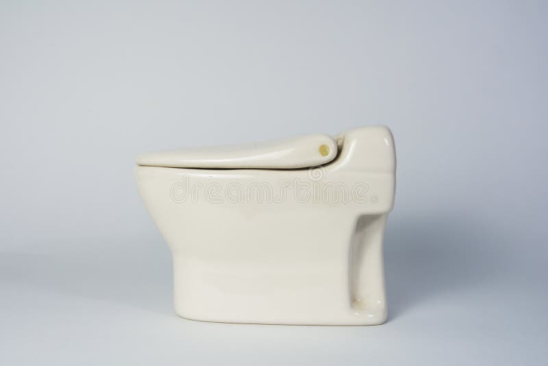 Side View Modern Flush Toilet Isolate Stock Image - Image of sink ...