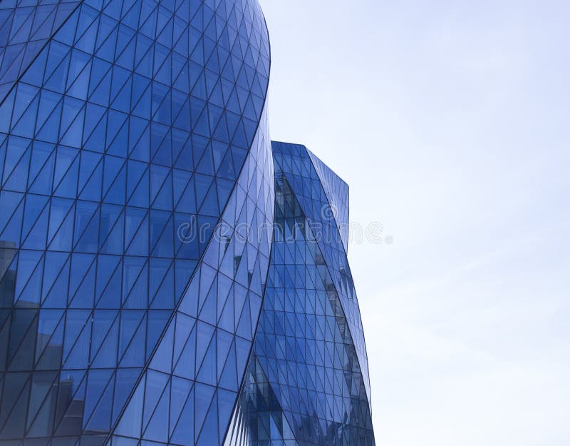 Side View of Modern Glass Skyscrapers in Istanbul Stock Image - Image ...
