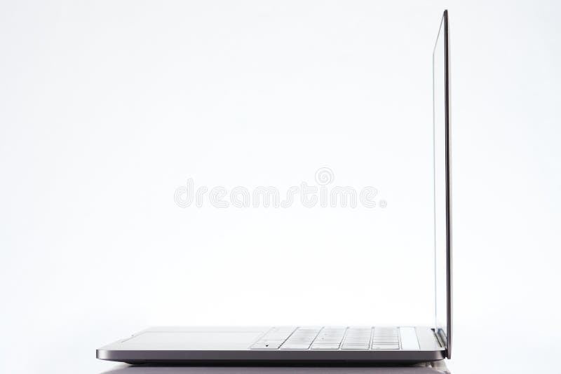Modern Slim Laptop Front View Stock Image - Image of electronic, front ...