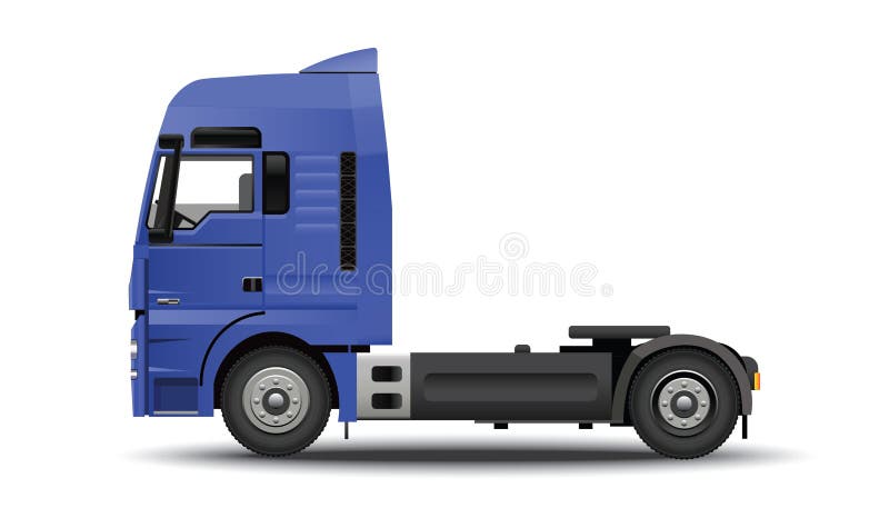 Blue Semi Truck Side View Stock Illustrations – 349 Blue Semi Truck ...