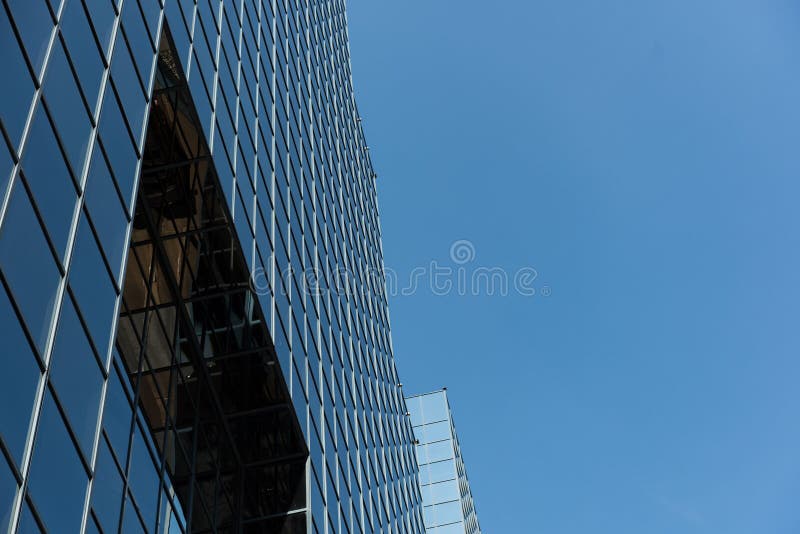 Side View of Modern Office Buildings Stock Photo - Image of commercial ...