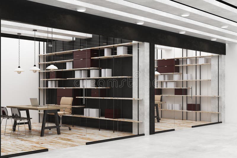 Modern office or library stock illustration. Illustration of ...