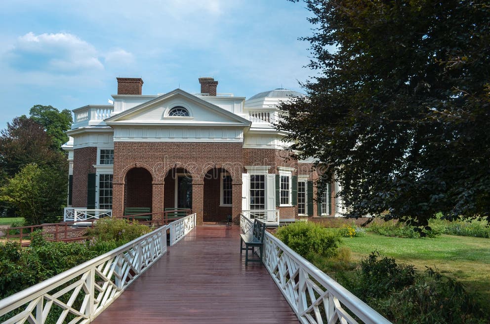 Side View of the Monticello Home Stock Image - Image of charlottesville ...
