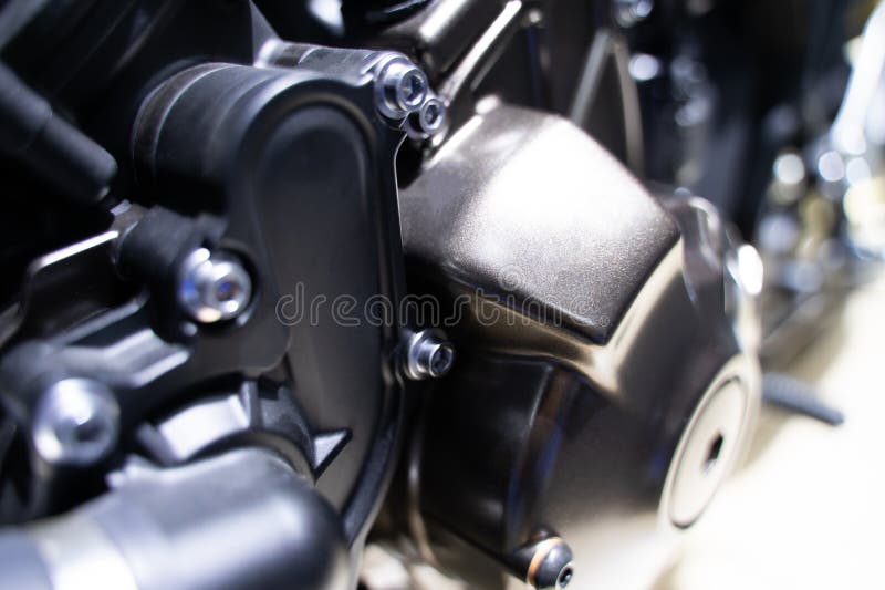 Side View of Motorcycle Engine Spare Parts Stock Photo - Image of power ...